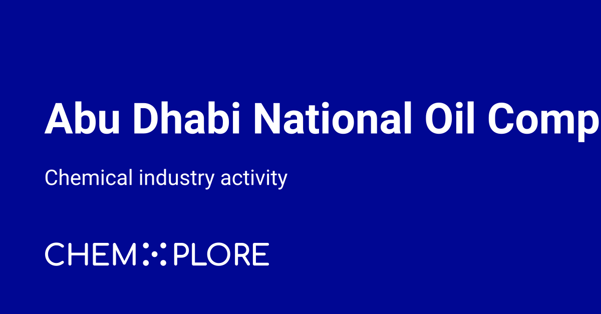 ADNOC chemical industry news - chemXplore