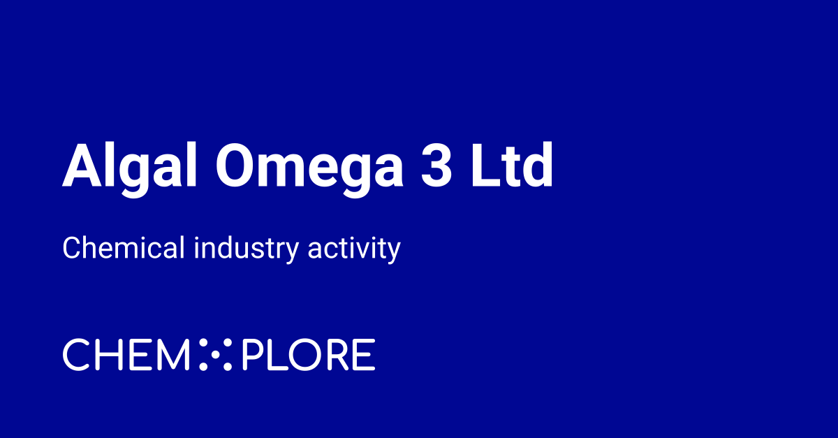 Algal Omega 3 Ltd chemical industry news - chemXplore