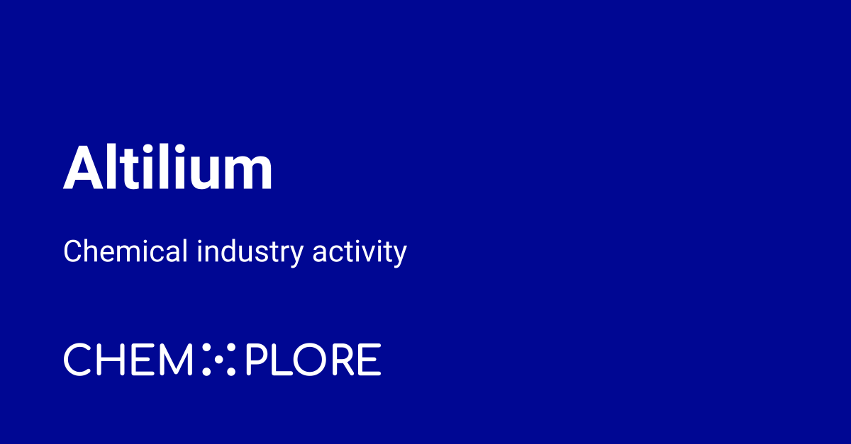 Altilium chemical industry news - chemXplore