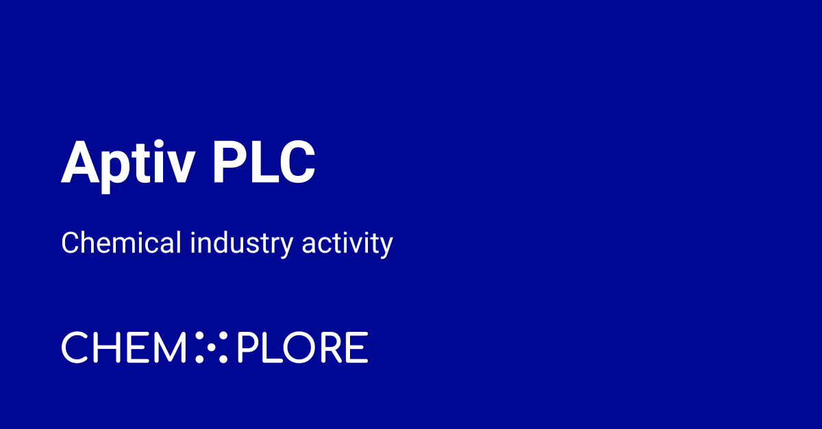 Aptiv chemical industry news - chemXplore