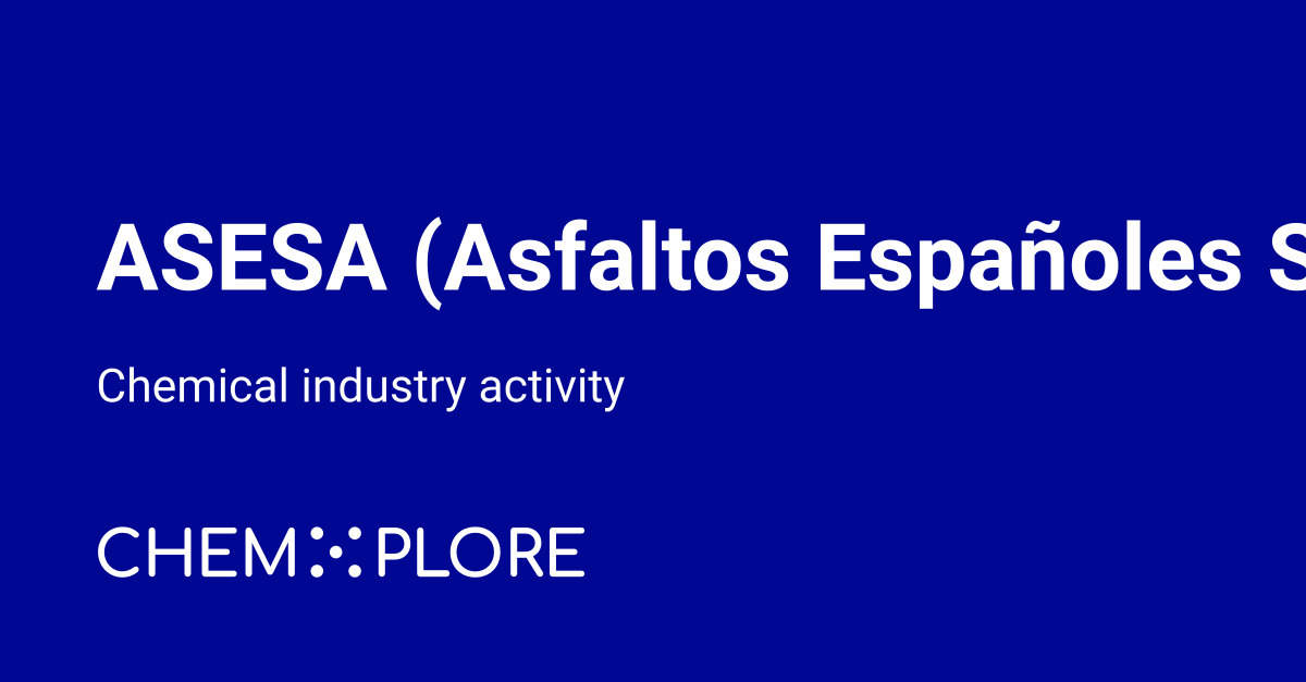 Asesa - Spain chemical industry news from Europe