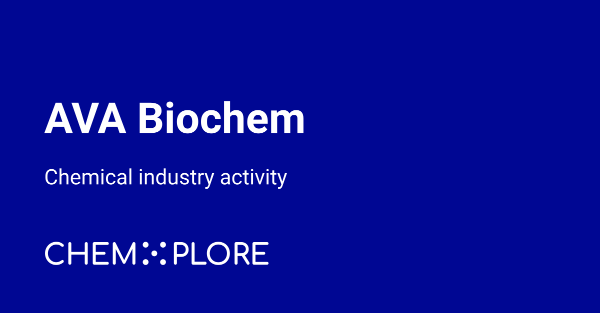 AVA Biochem chemical industry news - chemXplore