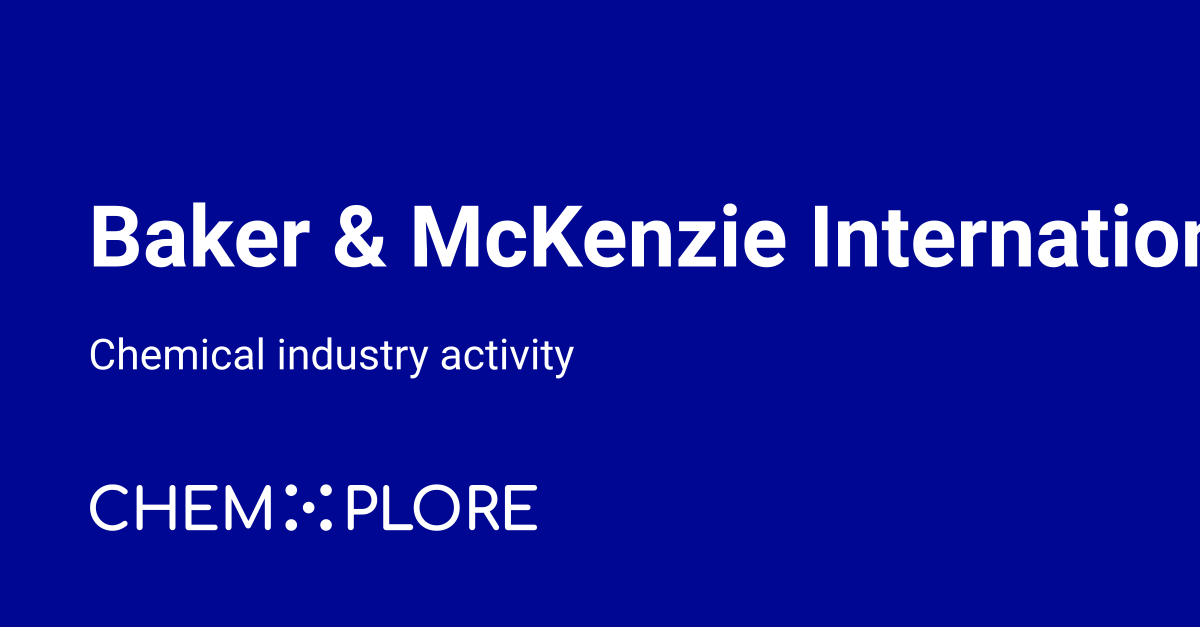 Baker McKenzie chemical industry news - chemXplore