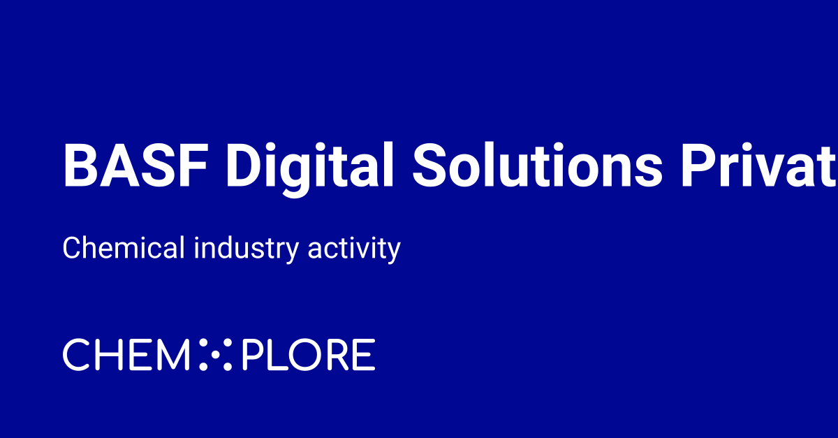 BASF Digital Solutions Private Limited chemical industry news - chemXplore