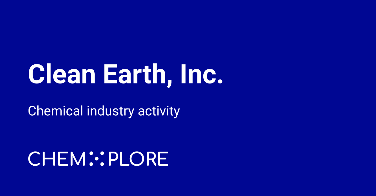 Clean Earth chemical industry news - chemXplore