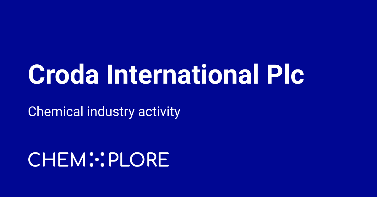 Croda chemical industry news - chemXplore