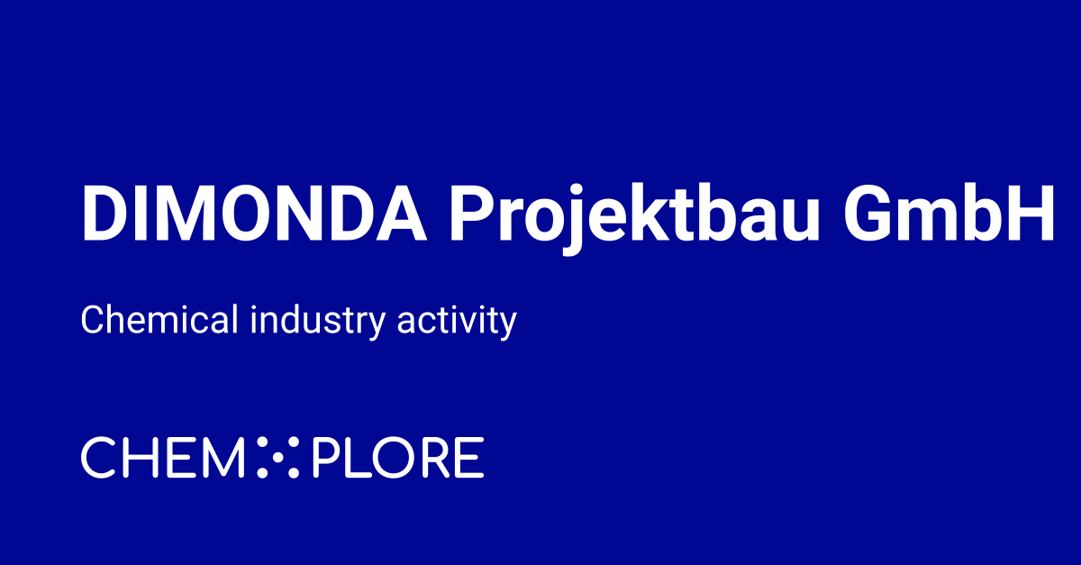 DIMONDA Projektbau GmbH chemical industry news - chemXplore