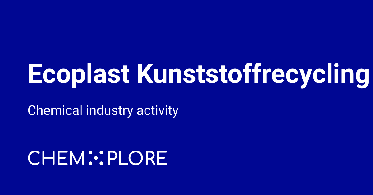 Ecoplast chemical industry news - chemXplore