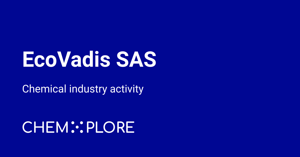 EcoVadis chemical industry news - chemXplore