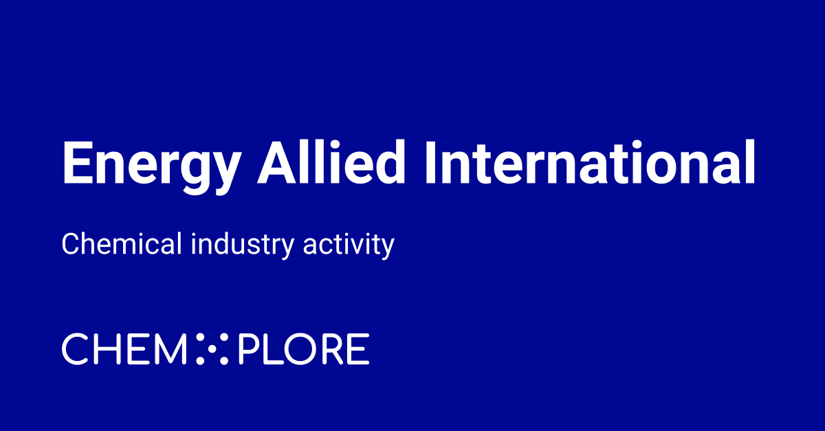 Energy Allied International chemical industry news - chemXplore