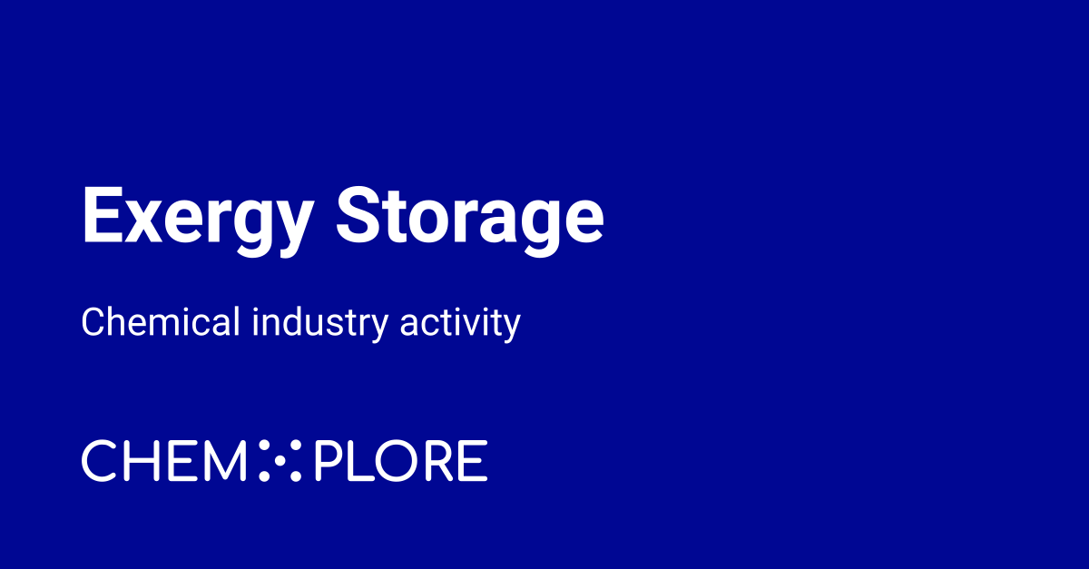 Exergy Storage chemical industry news - chemXplore