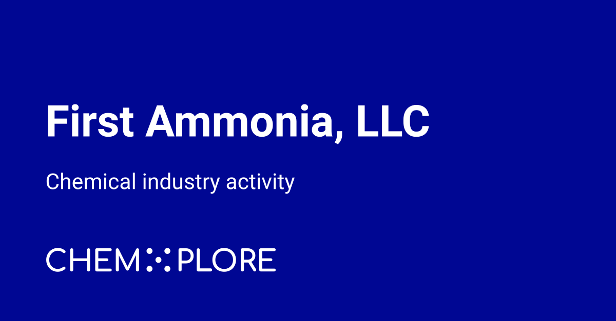 First Ammonia chemical industry news - chemXplore