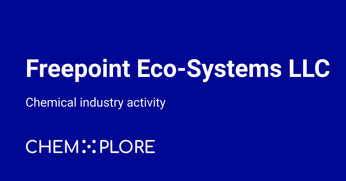 Freepoint Eco-Systems chemical industry news - chemXplore