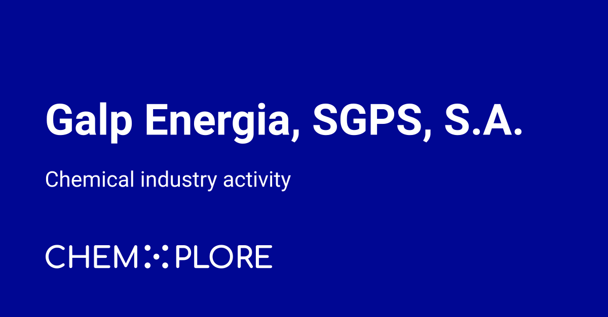 Galp chemical industry news - chemXplore