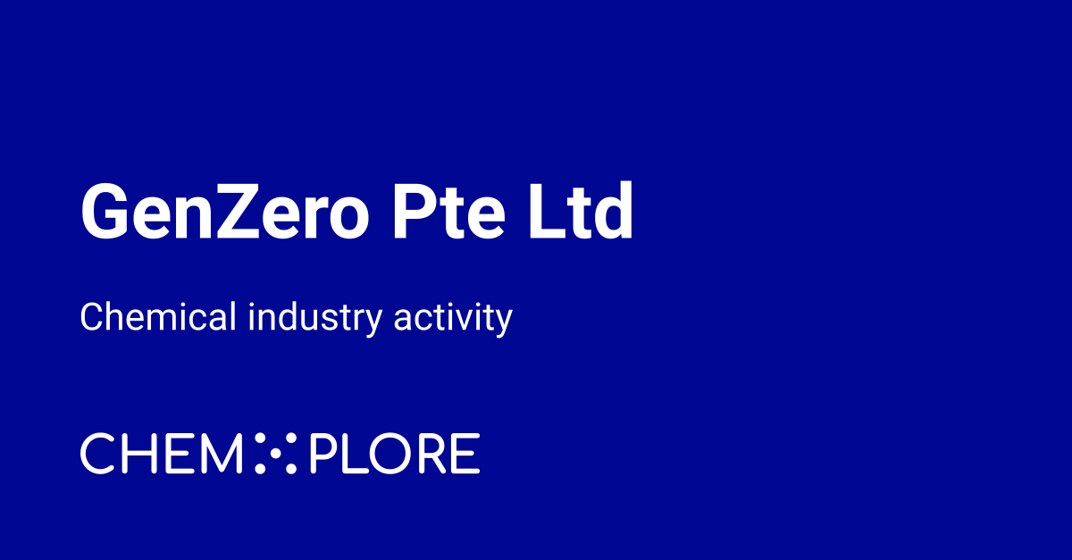 GenZero chemical industry news - chemXplore