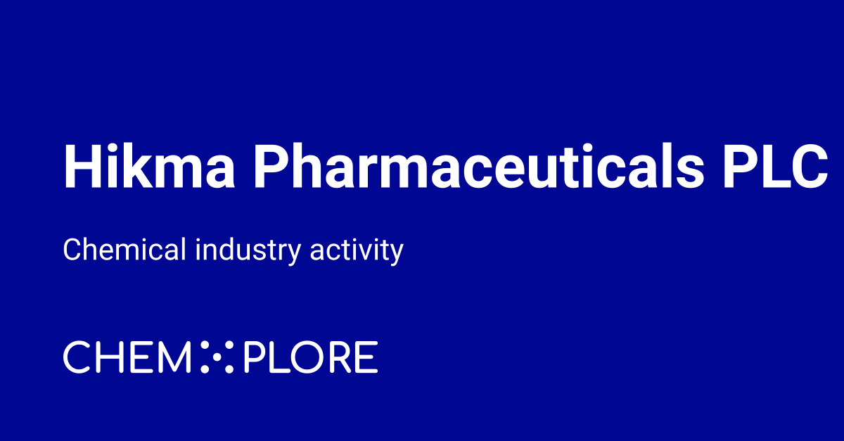 Hikma Pharmaceuticals chemical industry news - chemXplore