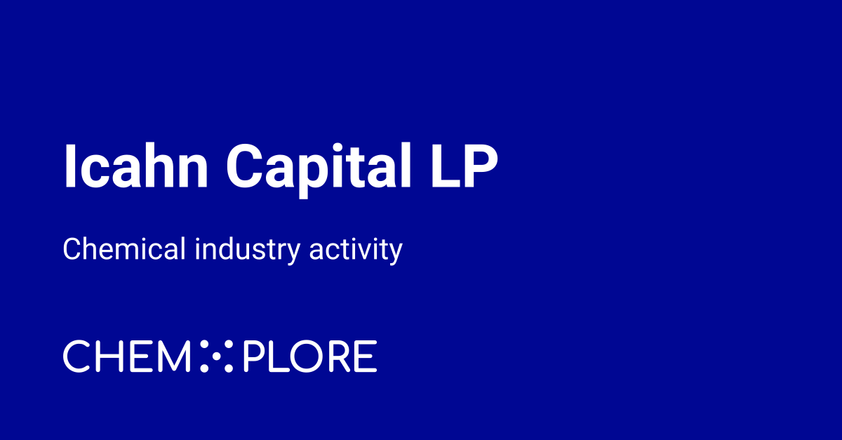 Icahn Capital chemical industry news - chemXplore