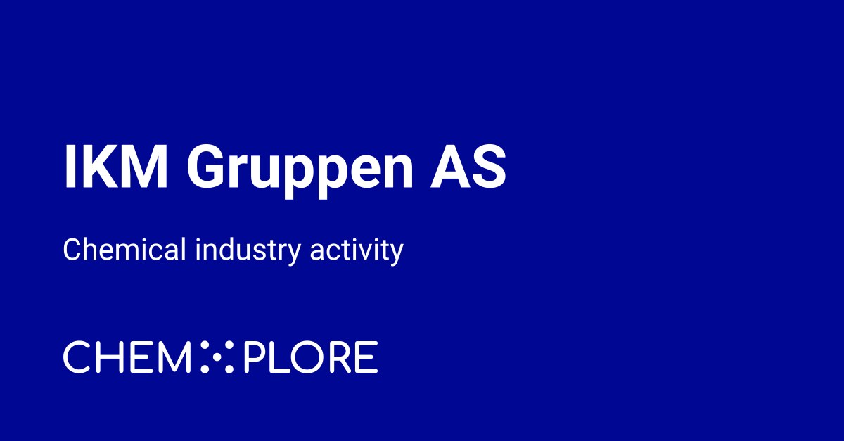 IKM Gruppen chemical industry news - chemXplore