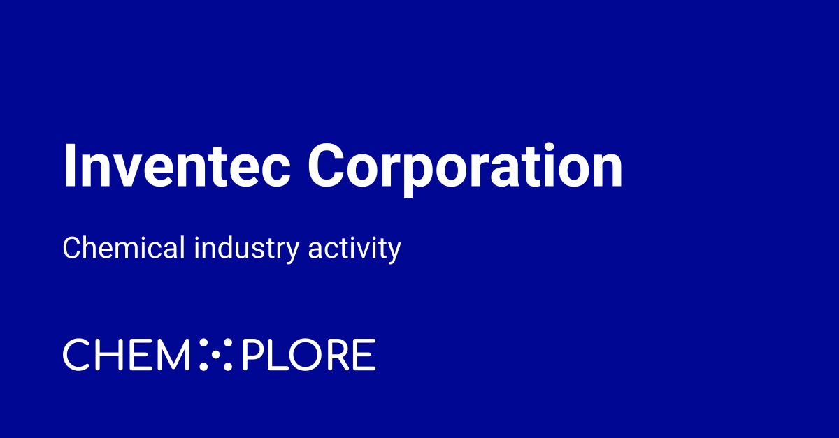 Inventec chemical industry news - chemXplore