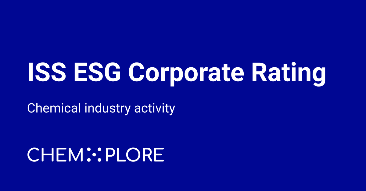 ISS ESG Corporate Rating chemical industry news - chemXplore