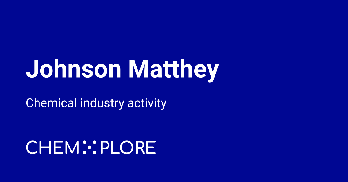 Johnson Matthey chemical industry news