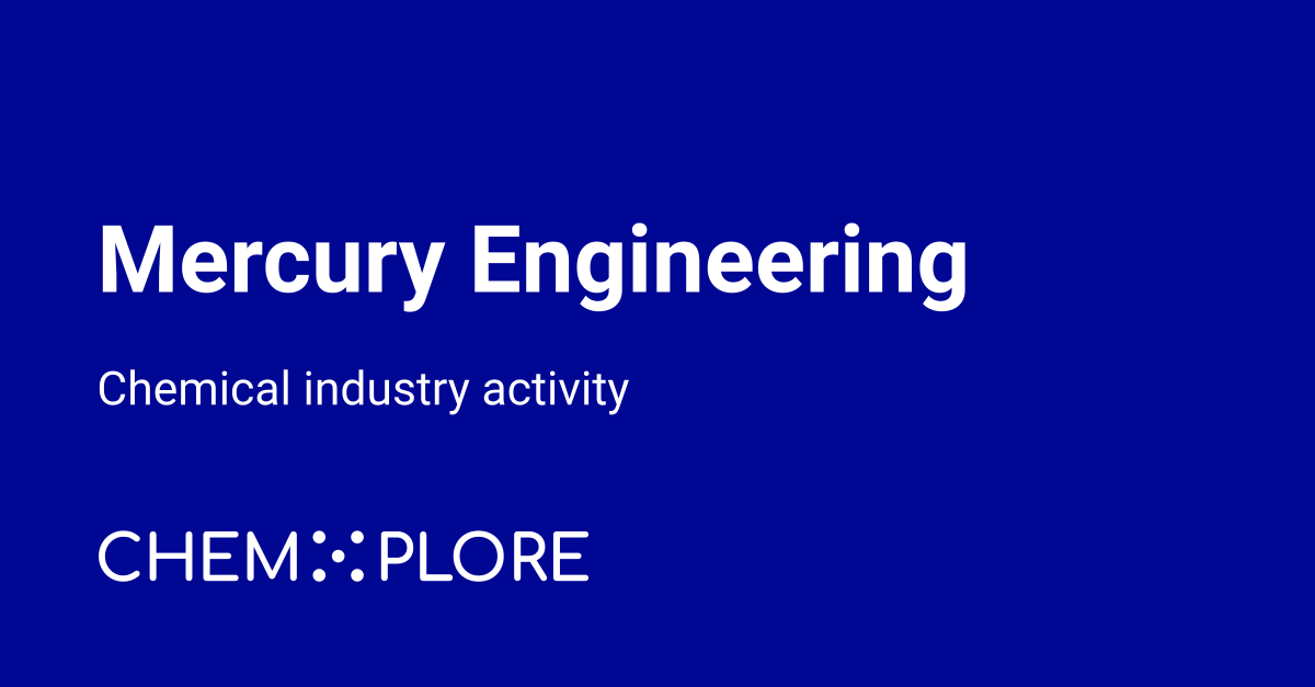 Mercury Engineering chemical industry news - chemXplore