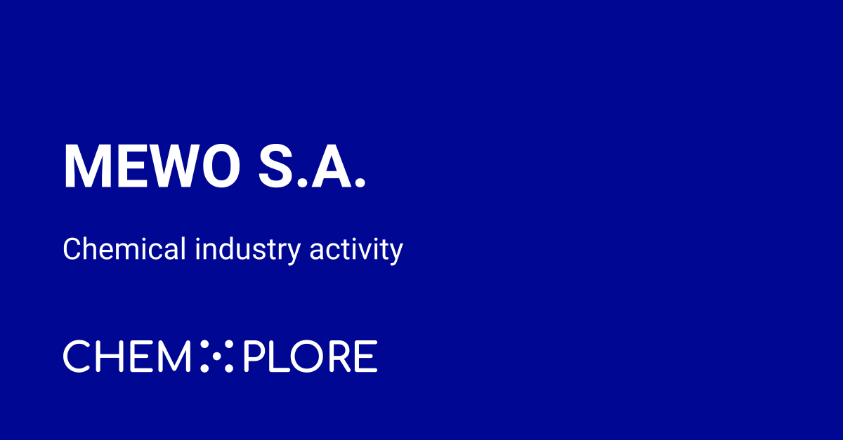 MEWO chemical industry news - chemXplore
