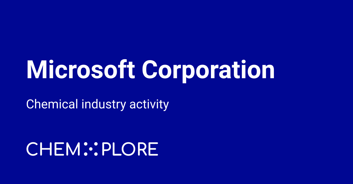 Microsoft chemical industry news - chemXplore