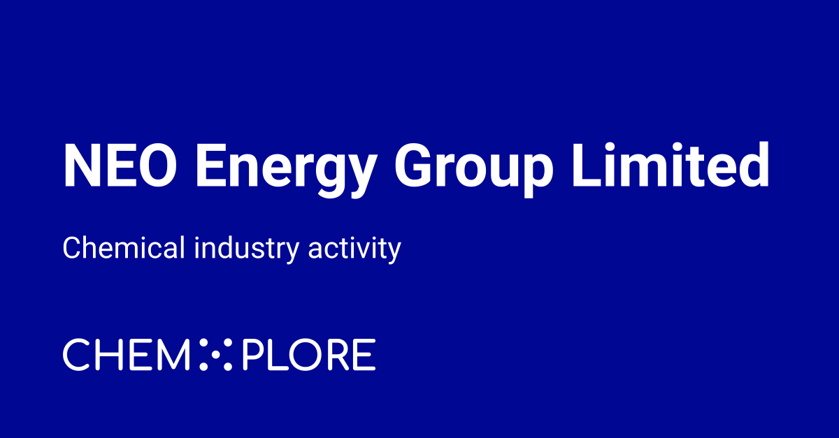 NEO Energy chemical industry news - chemXplore