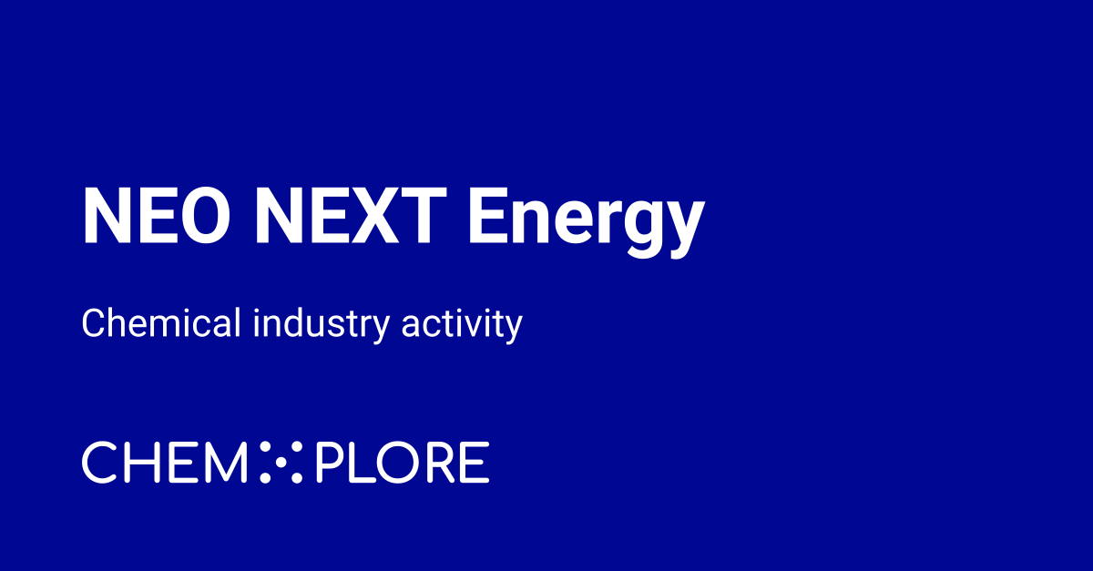 NEO NEXT Energy chemical industry news - chemXplore