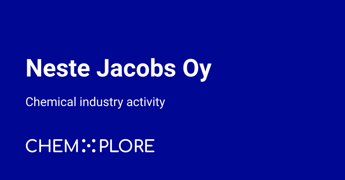 Neste Jacobs Oy chemical industry news - chemXplore