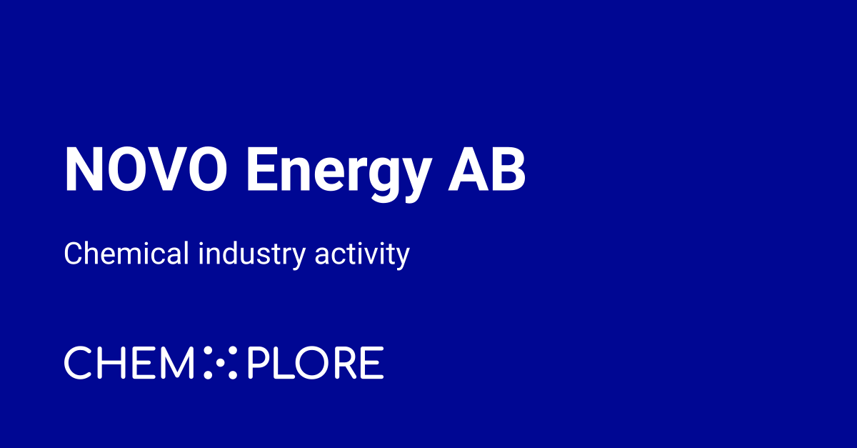 NOVO Energy AB chemical industry news - chemXplore
