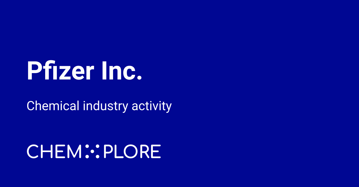 Pfizer chemical industry news - chemXplore