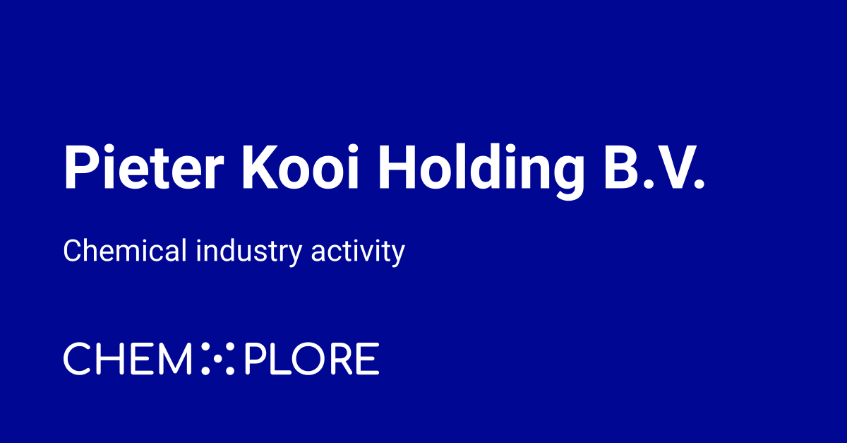 Pieter Kooi Holding B.V. chemical industry news - chemXplore
