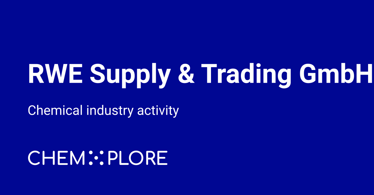 RWE Supply & Trading chemical industry news - chemXplore