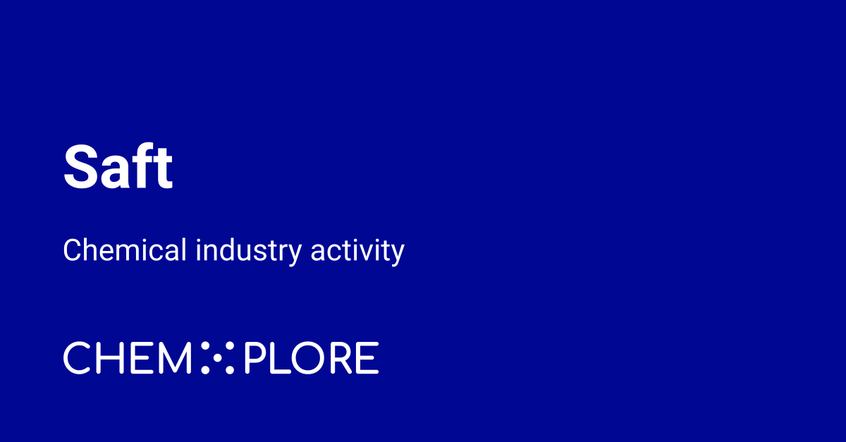 Saft chemical industry news - chemXplore