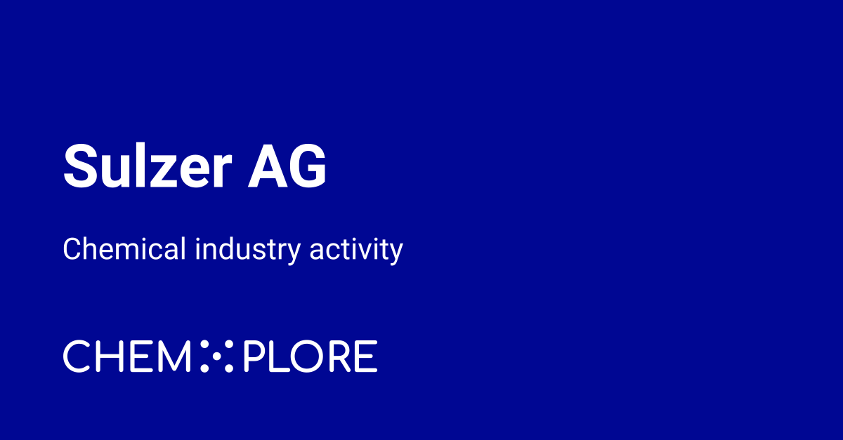 Sulzer chemical industry news - chemXplore