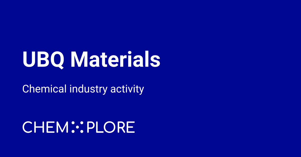 UBQ Materials chemical industry news