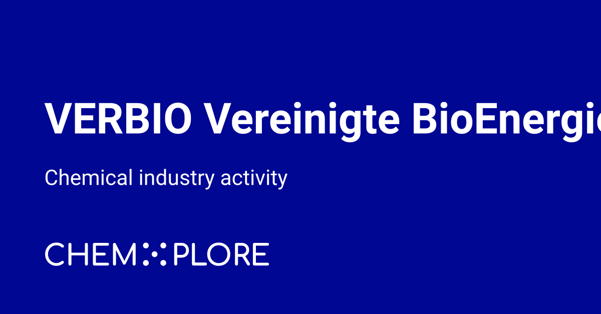 VERBIO chemical industry news - chemXplore