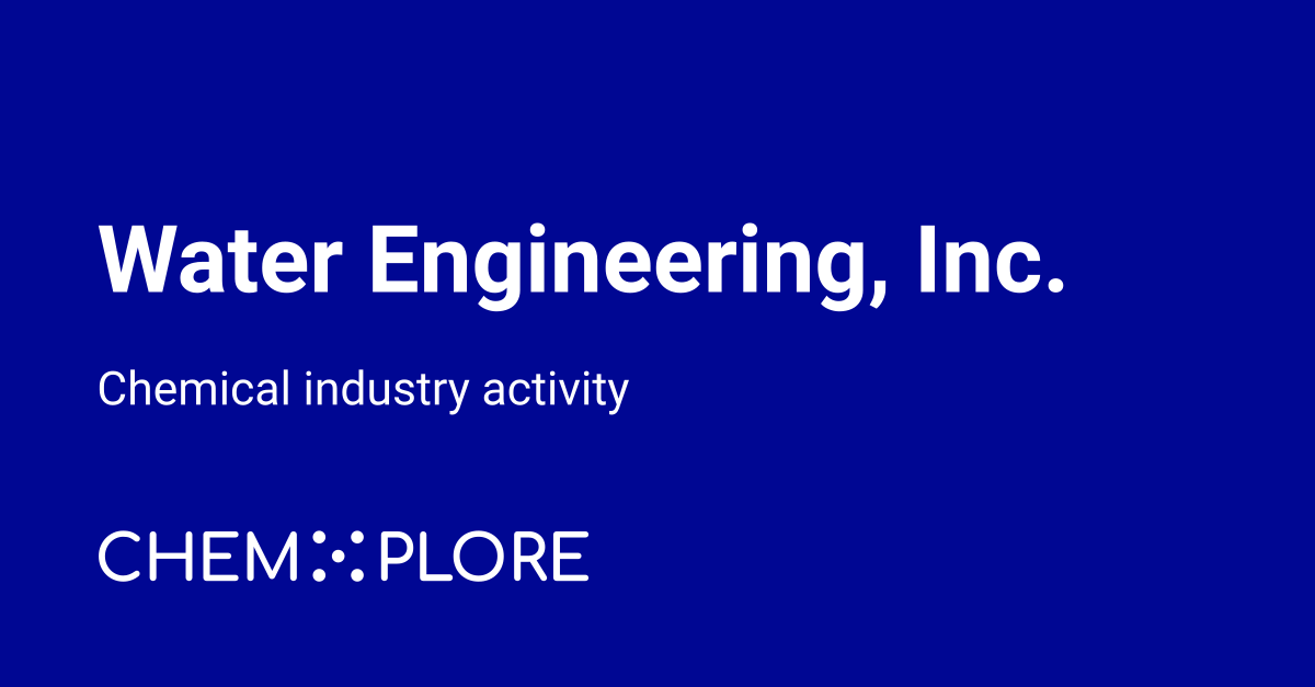 Water Engineering chemical industry news - chemXplore