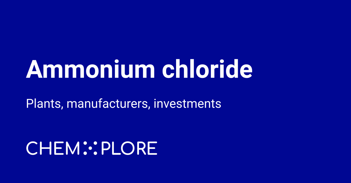 Ammonium chloride plants and manufacturers news