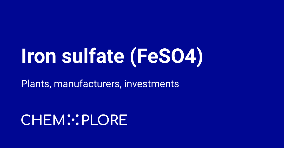 Iron sulfate (FeSO4) plants and manufacturers news