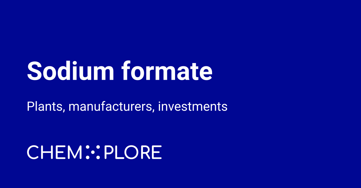 Sodium formate plants and manufacturers news